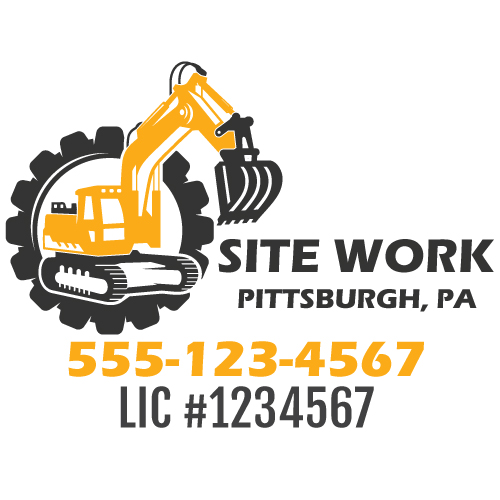 Excavating Yard Signs Modern Design | Visible Double Sided | CS4159