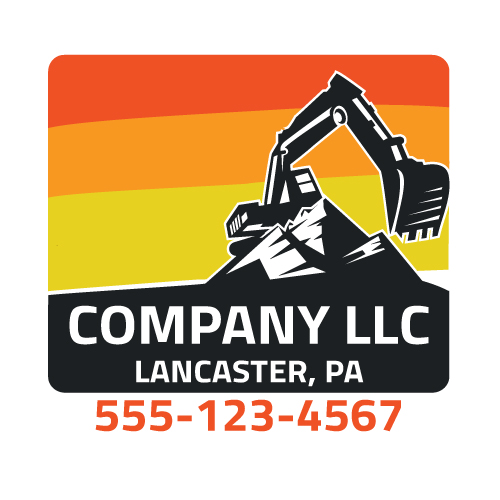 Excavating Yard Signs Vintage Design | Visible Double Sided | CS4162