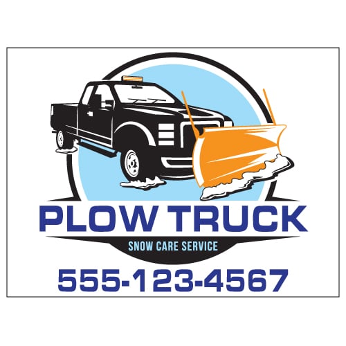 Snow Plowing Yard Signs | Visible Double Sided | CS4187