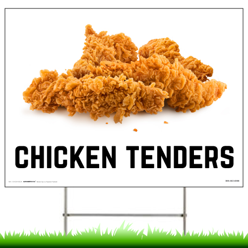 Chicken Tenders Yard Signs | Visible Double Sided | CS4230