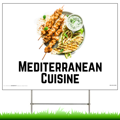 Mediterranean Cuisine Yard Signs