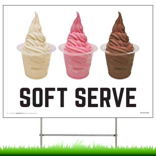 Soft Serve Ice Cream Yard Signs | Visible Double Sided | CS4309