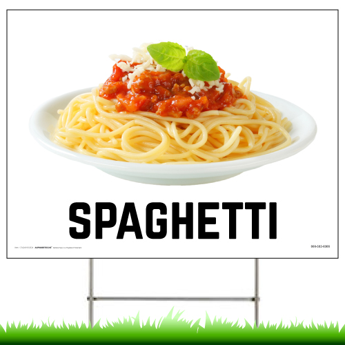 Spaghetti Yard Signs | Visible Double Sided | CS4249