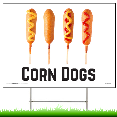 Corn Dogs Yard Signs | Visible Double Sided | CS4265