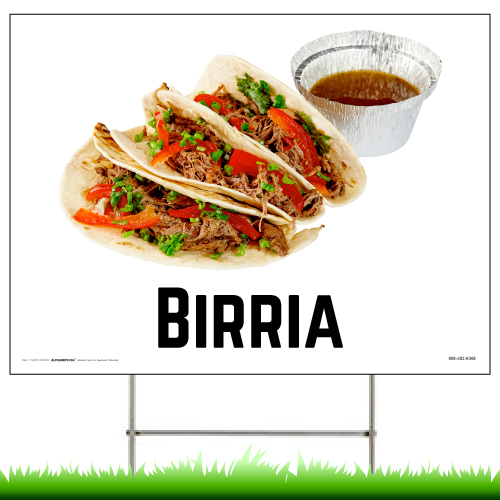 Birria Yard Signs | Visible Double Sided | CS4332