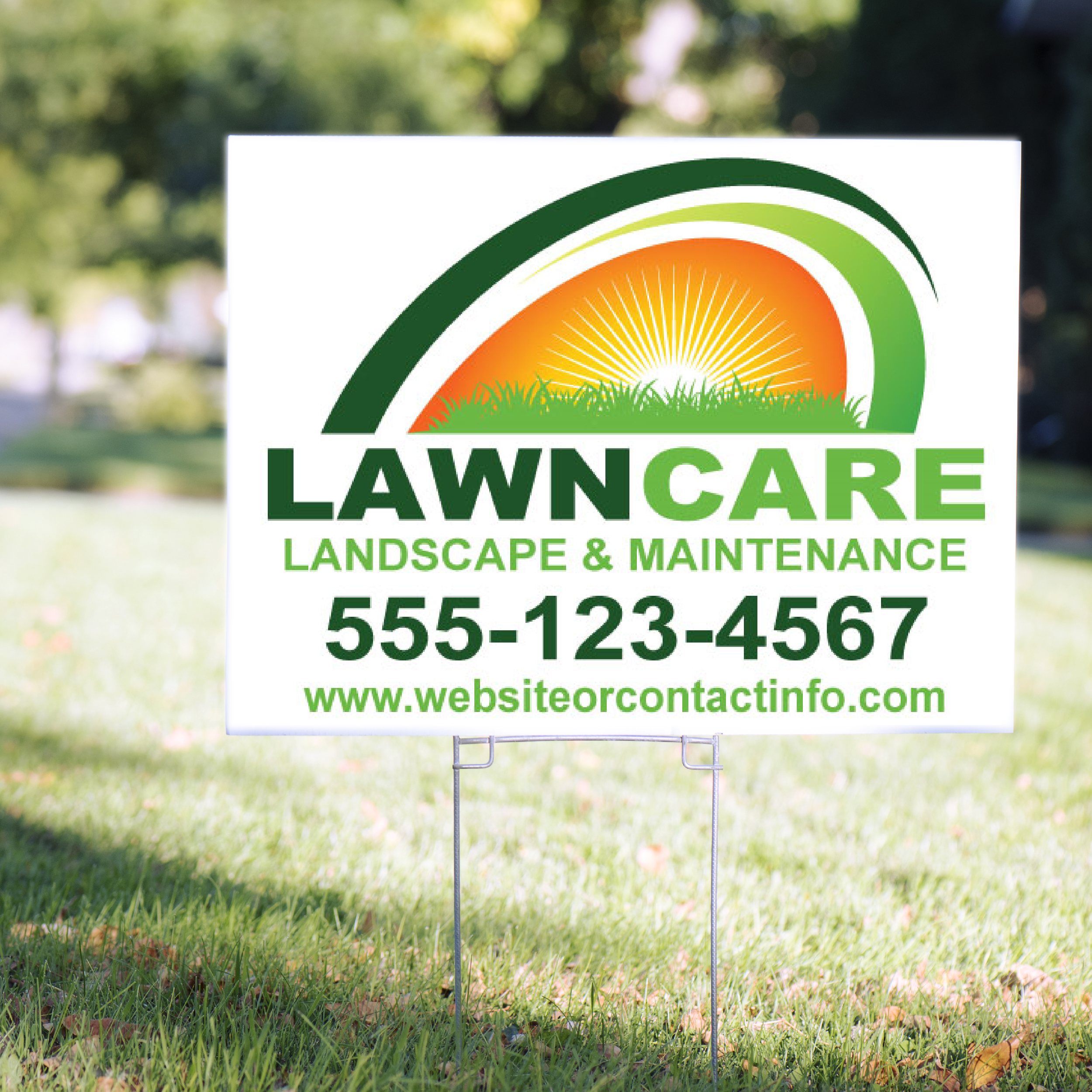Landscaping Yard Signs Vintage Design