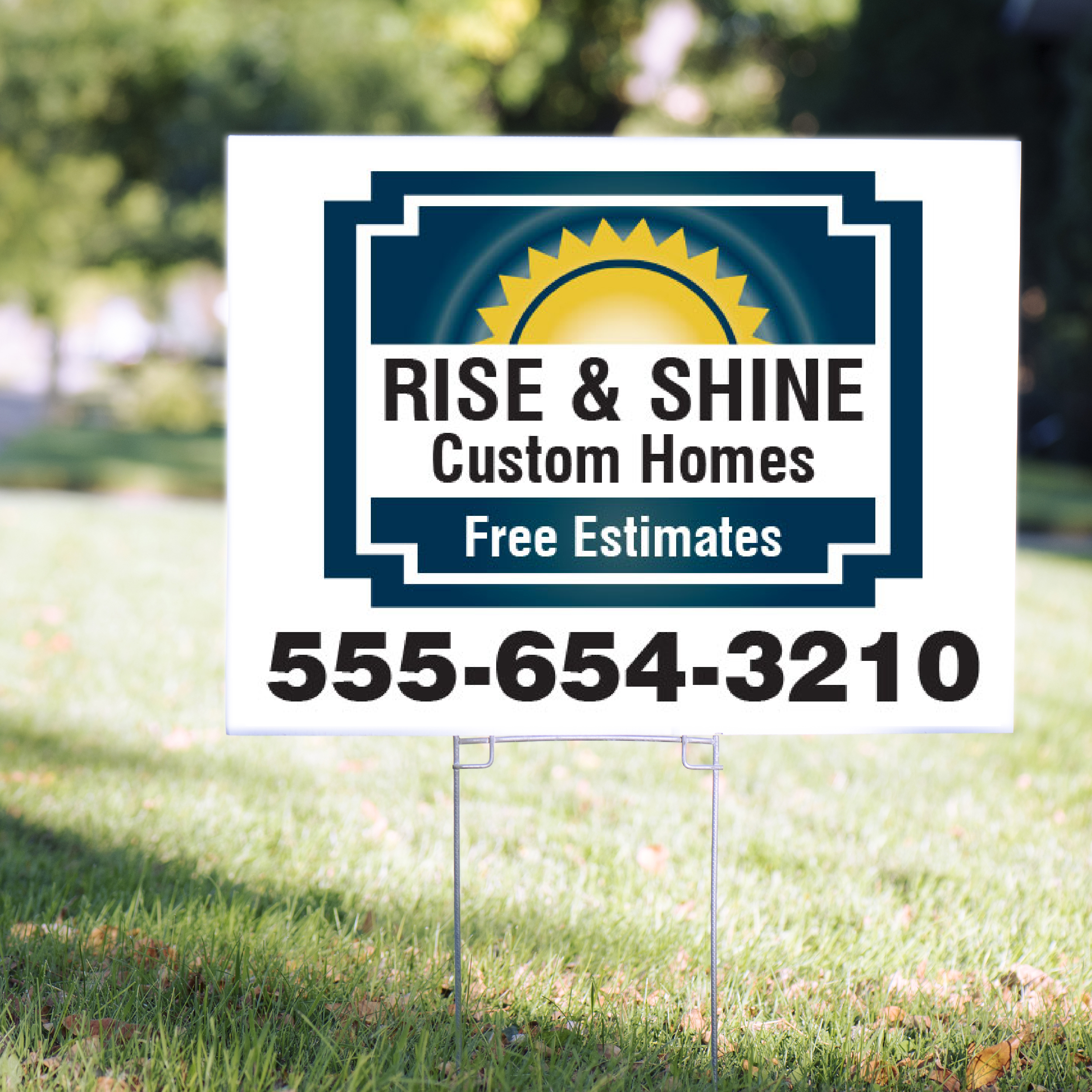 Contractor Yard Signs Shield Design