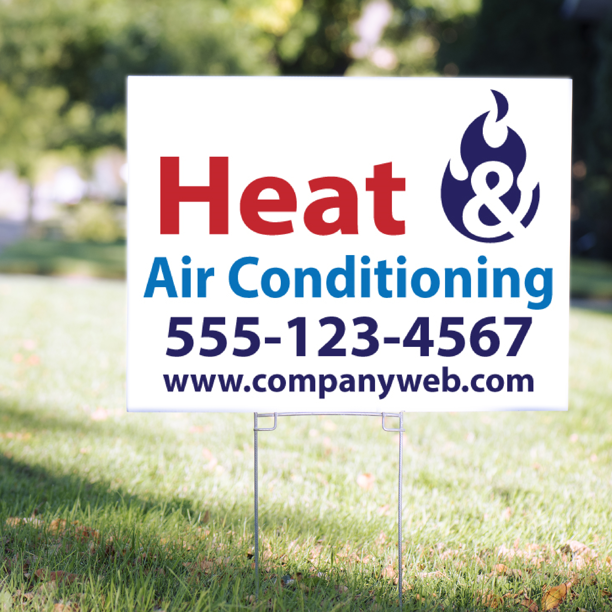 Heating Air Conditioning Yard Signs Ampersand Design