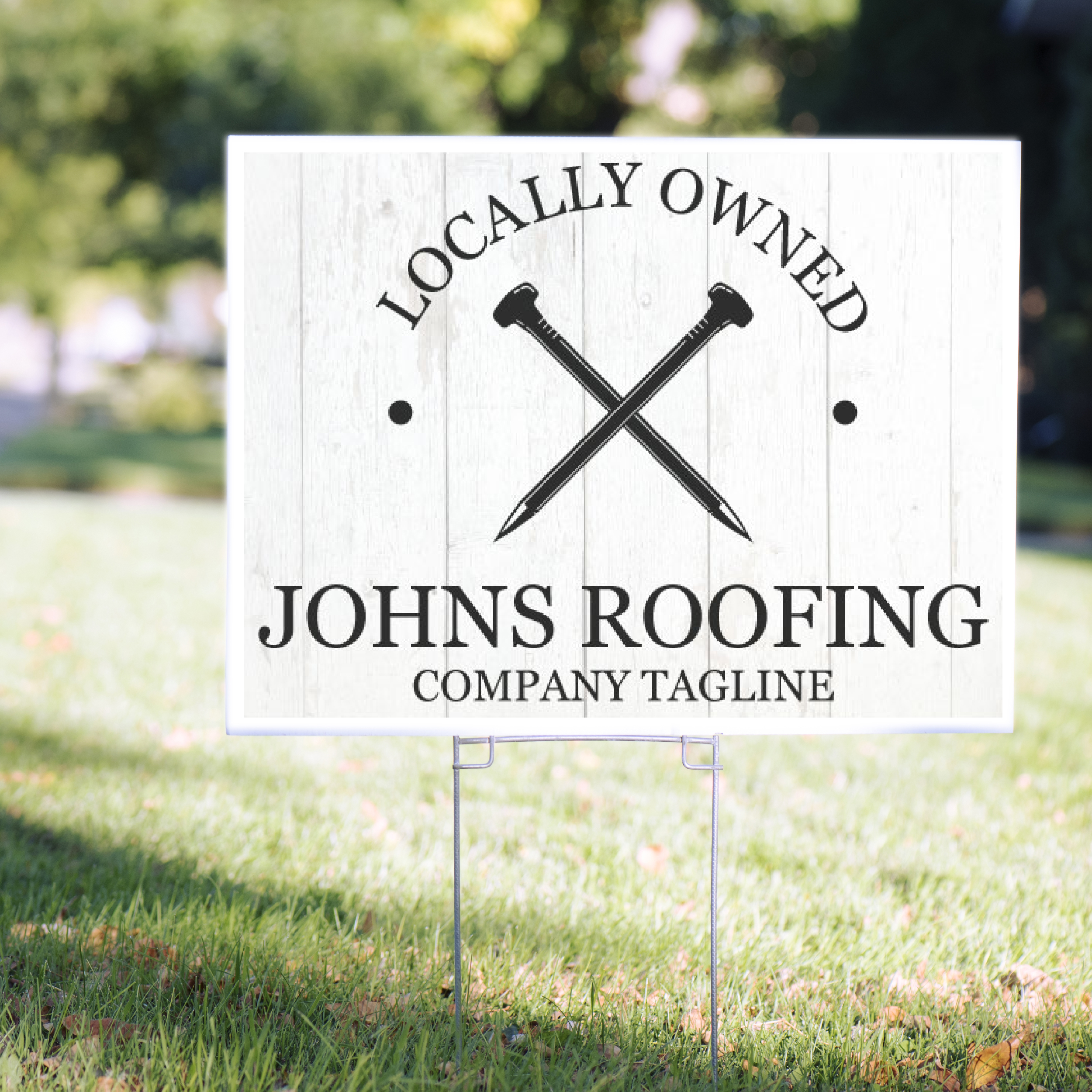 Roofing Yard Signs Vintage Design