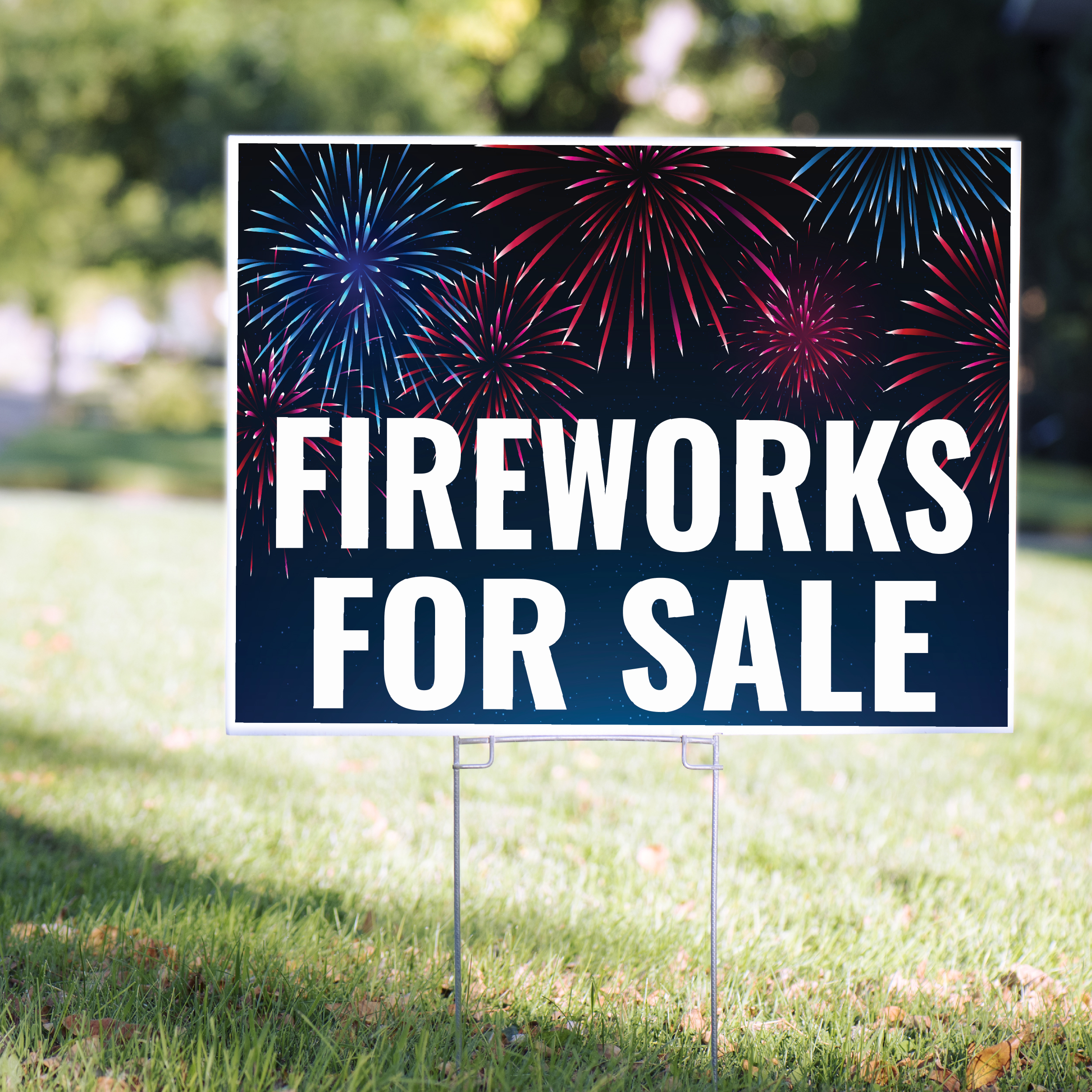 Fireworks Yard Signs