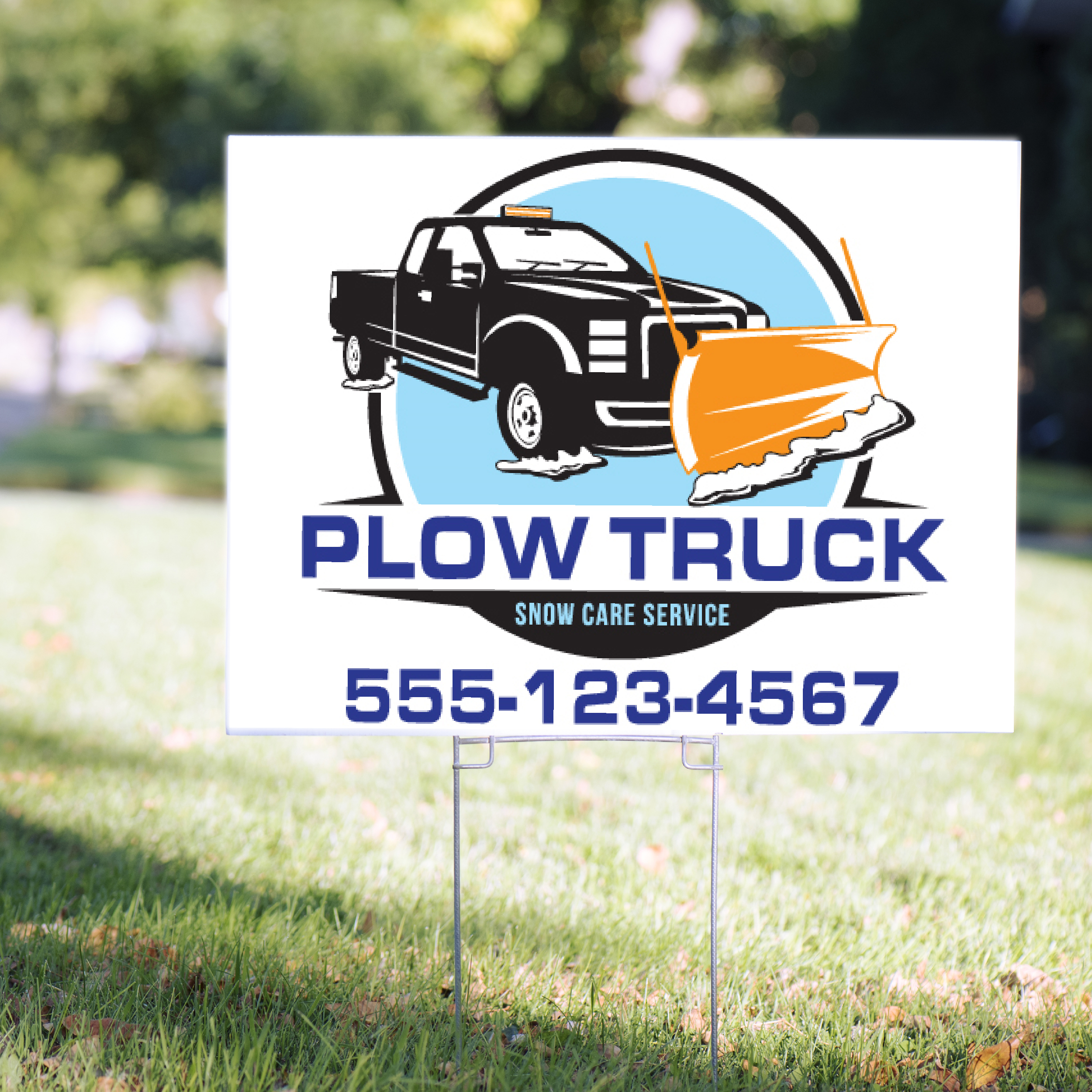 Snow Plowing Yard Signs