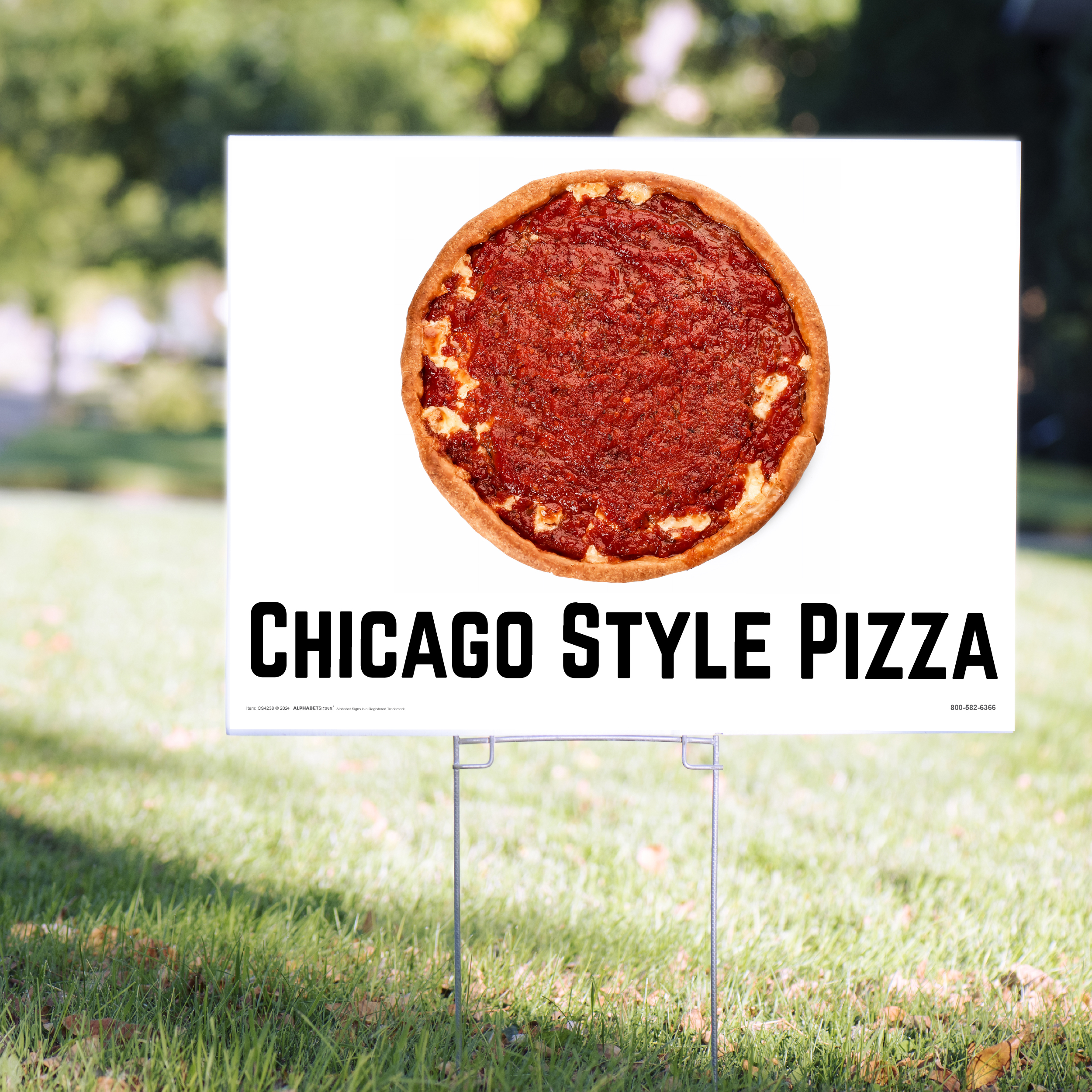Chicago Style Pizza Yard Signs